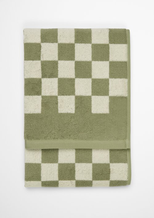 Serviette Model Checker avec motif à carreaux jacquard - verde | Femmes ...