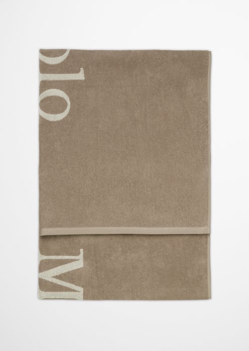 Serviette de bain Statement en pur coton bio - gris | Serviettes de ...