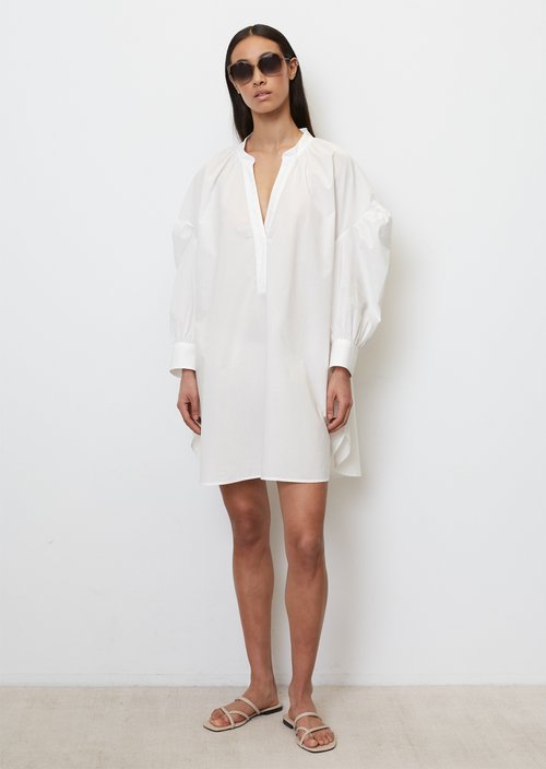 Oversize-Lounge-Tunika aus Bio-Baumwoll-Popeline - weiss | Bademode ...