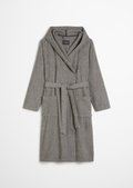 Men's bathrobe model Timeless Melange with hood - green | Women | MARC ...