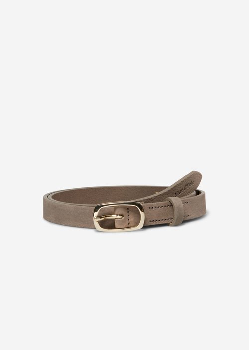 Belt made from soft nubuck cowhide - beige | Belts | MARC O’POLO