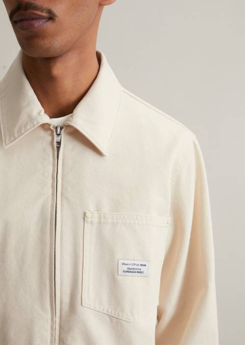 Worker jacket relaxed made from robust organic cotton twill - white ...