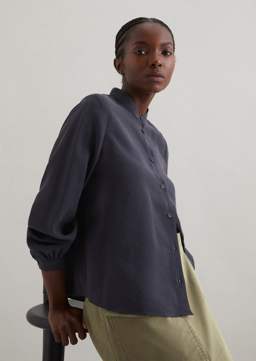 Blouse regular A-Shape made from TENCEL™ Modal - blue | Blouses | MARC ...