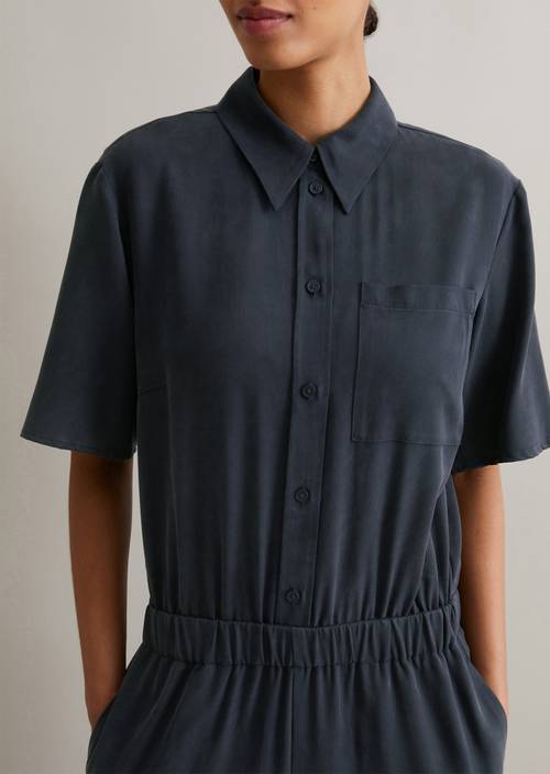Jumpsuit relaxed made from LENZING™ Lyocell - blue | Jumpsuits | MARC O ...