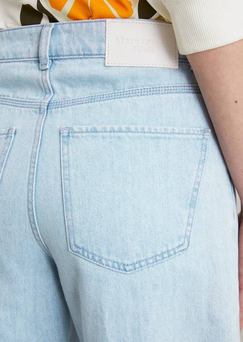 Jeans model Tomma wide cropped made with Orange Fiber - blue | Wide fit ...