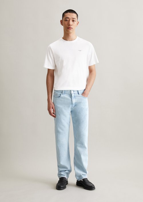 Jeans model Sverre straight made with Orange Fiber - blue | Jeans ...