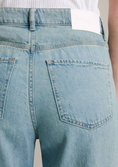 Jeans modèle Tomma large avec du lin recyclé de France - bleu | Coupe ...