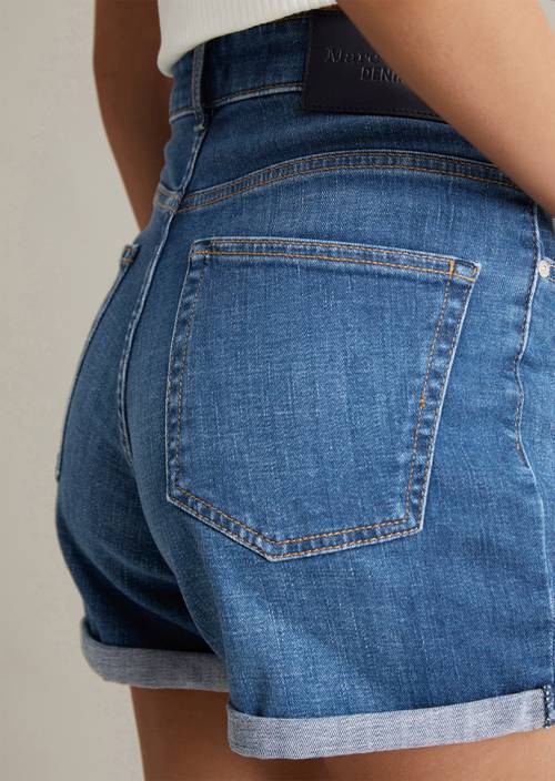 Jeans shorts model Ylvi regular made from organic cotton stretch - blue ...
