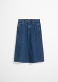 Midi denim rok midi gemaakt van zuiver katoen - blauw | Denim rokken ...