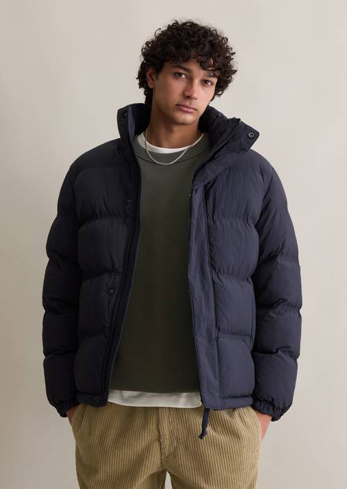 Quilted jacket regular water-repellent with light padding - blue ...