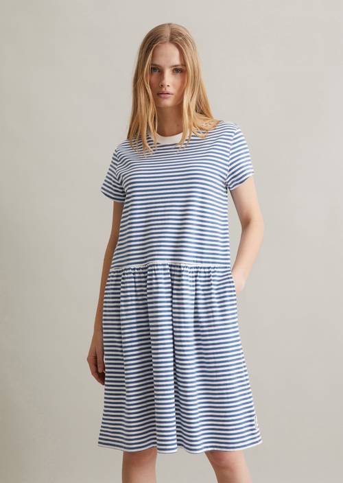 Jerseykleid regular aus Heavy Jersey - blau | Jerseykleider | MARC O’POLO