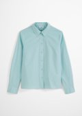Bluse mit Falten-Detail regular aus reiner Bio-Baumwolle - weiss ...