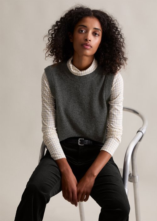 Sweater regular made from a soft virgin wool blend - gray | Crew neck sweater | MARC O’POLO