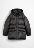 Oversize down puffer jacket made from recycled polyester ripstop - gray ...
