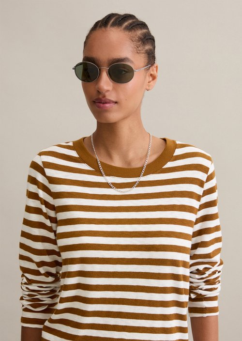 Longsleeve regular aus Heavy Slub Jersey - braun | Langarm | MARC O’POLO