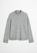 Knitted sweater regular made from a soft virgin wool blend - white ...