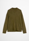 Knitted sweater regular made from a soft virgin wool blend - white ...