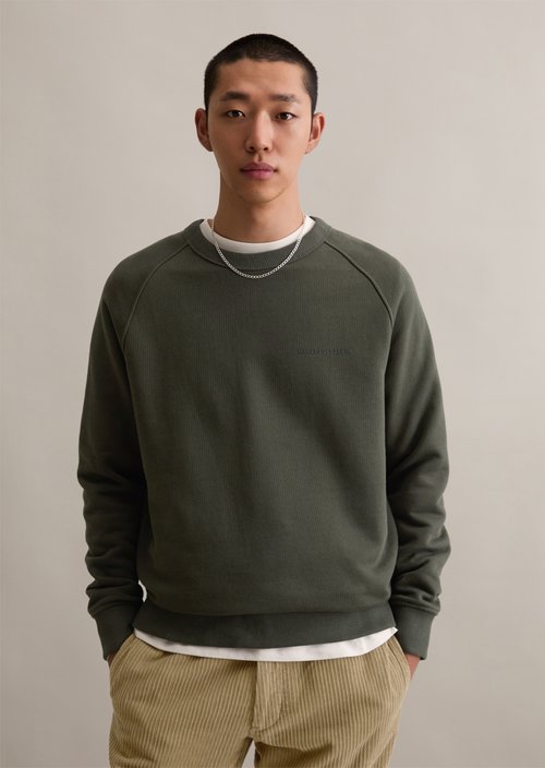 Sweat-shirt relaxed en qualité lourde et structurée - noir | Crew neck ...