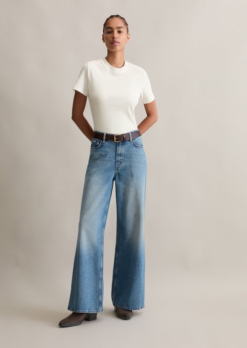 Jeans Model Anjo extra wide aus Rigid Denim - blau | Jeans | MARC O’POLO