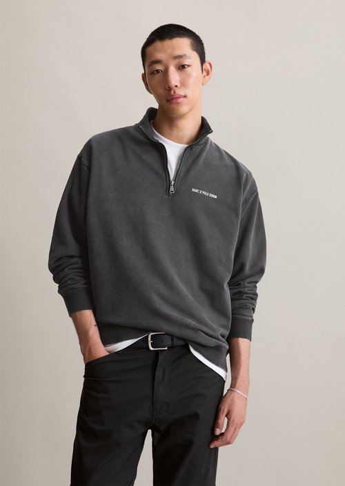 Troyer relaxed en sweat de coton bio soft touch - noir | Pulls | MARC O ...