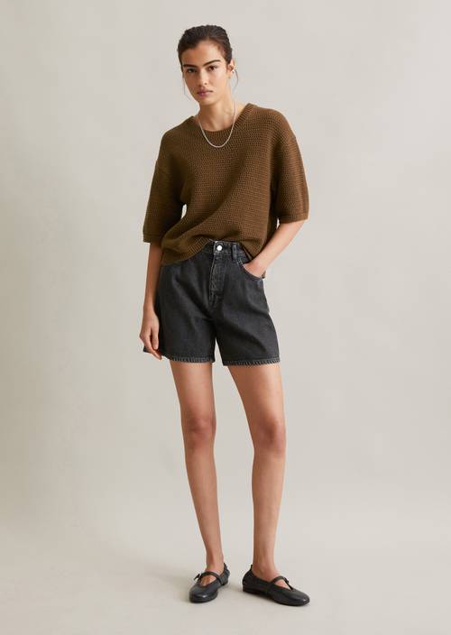 Jeans shorts model Filda relaxed made from pure organic cotton - gray ...
