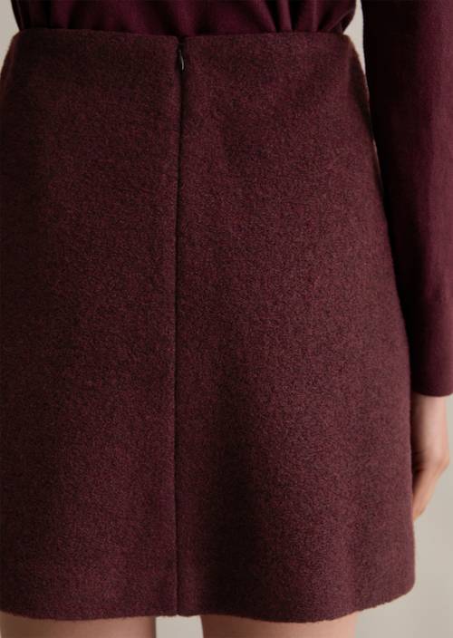 Minirock A-Shape aus Boiled Wool - rot | Mini | MARC O’POLO