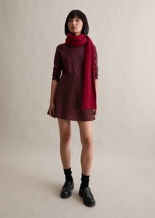 Minirock A-Shape aus Boiled Wool - rot | Mini | MARC O’POLO