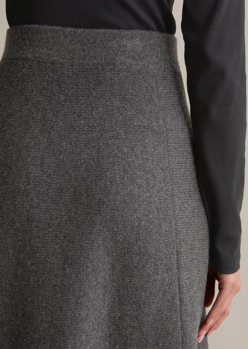 Falda de punto A-Shape Mezcla de lana suave - gris | Faldas de lana ...