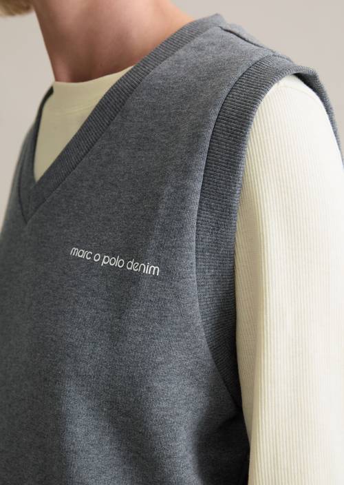 Sweat-Pullunder im College-Stil regular mit kuschelig gerauter ...