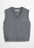 Sweat-Pullunder im College-Stil regular mit kuschelig gerauter ...
