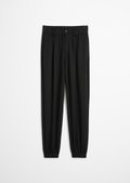 Relaxte jersey broek gemaakt van interlock kwaliteit - zwart | Jersey ...