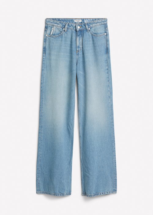 Jeans model Grethe loose flared made from a lyocell mix without stretch - blue | Flared fit ...