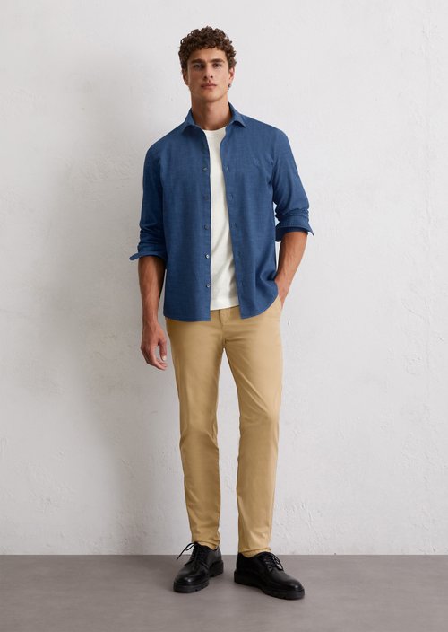 Chino model Osby tapered made from an organic cotton blend - beige ...