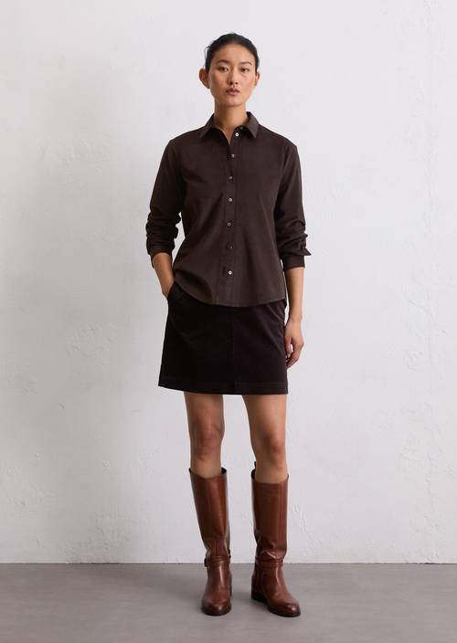 Fine corduroy long sleeve blouse regular made from an organic cotton ...