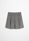 Short en tweed régulier en mélange de laine vierge - noir | Shorts ...