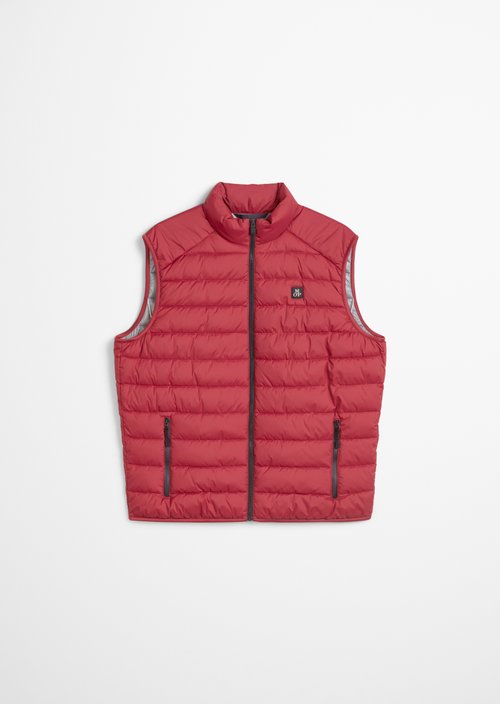 Regular quilted vest made from recycled quality - red | Vests | MARC O’POLO
