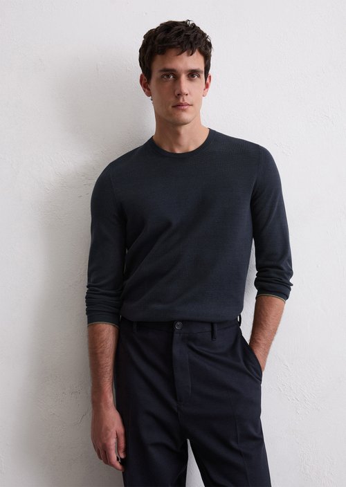 Jemná pletená košile DFB Travel Collection Vyrobeno z čisté organické bavlny - modrá | Pletené ...