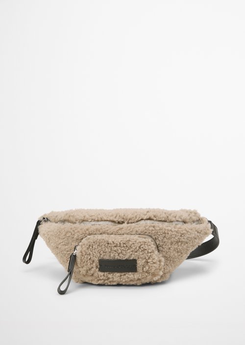 Fanny pack made from fluffy teddy fur - brown | Bags | MARC O’POLO