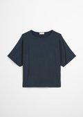 Relaxed T-shirt made from viscose stretch jersey - blue | Short sleeve ...