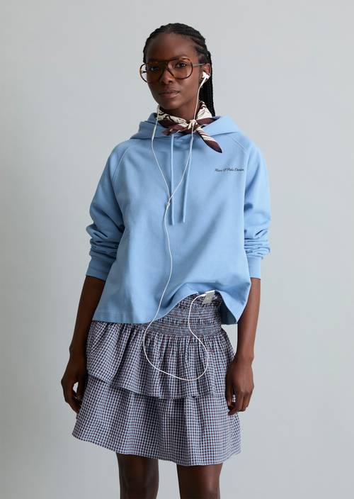 Hoodie oversize aus softem French Terry - blau | Kapuzensweater | MARC ...