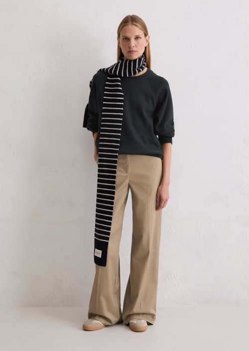 Sweatshirt relaxed aus reiner Bio-Baumwolle - blau | Rundhalssweater | MARC O’POLO