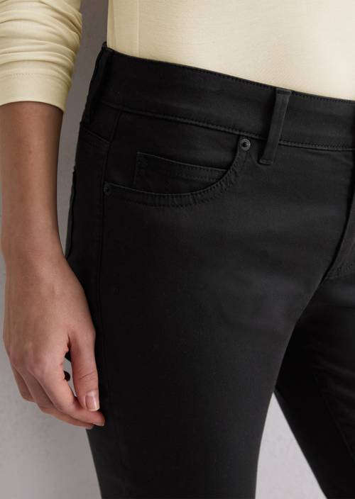 Hose Model Alby slim aus Smooth Sateen Stretch - schwarz | Hosen | MARC ...