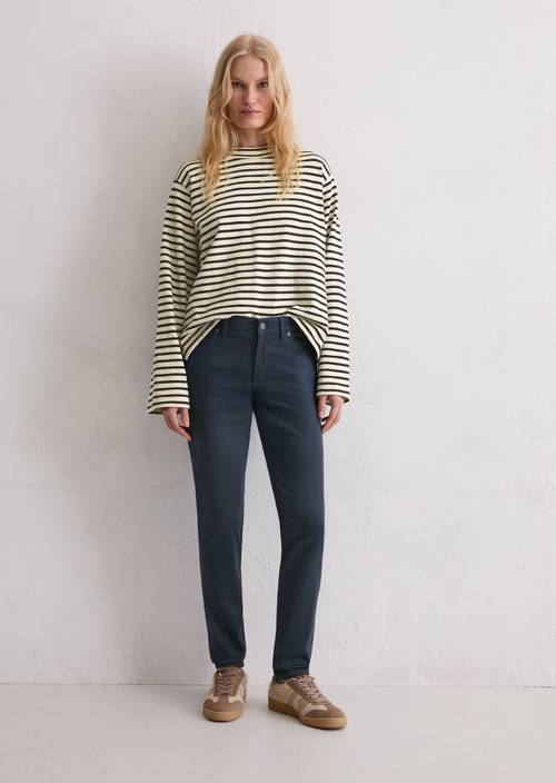 Hose Model Alby slim aus Smooth Sateen Stretch - blau | Hosen | MARC O’POLO