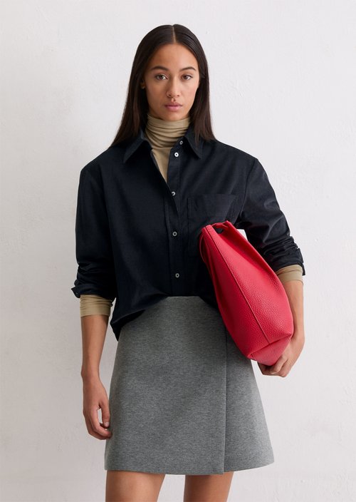 Blouse en velours côtelé fin relaxed en doux mélange de coton et de ...
