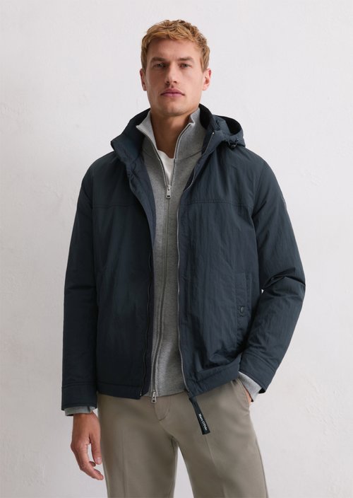 Chaqueta normal ligeramente acolchada con capucha desmontable - azul ...