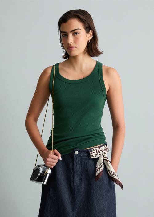 DfC Ripp-Tanktop slim aus Bio-Baumwoll-Stretchjersey - grün | T-Shirts ...