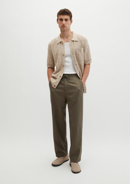 Chino Model Mossbo Jogger wide aus TENCEL™ Lyocell -Leinen-Mix - braun ...