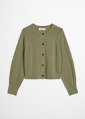 Cardigan oversize in filato di puro cotone - nero | Maglia fine | MARC ...