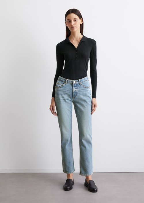 Jeans model Linde straight cropped with CIRCULOSE® - blue | Women ...