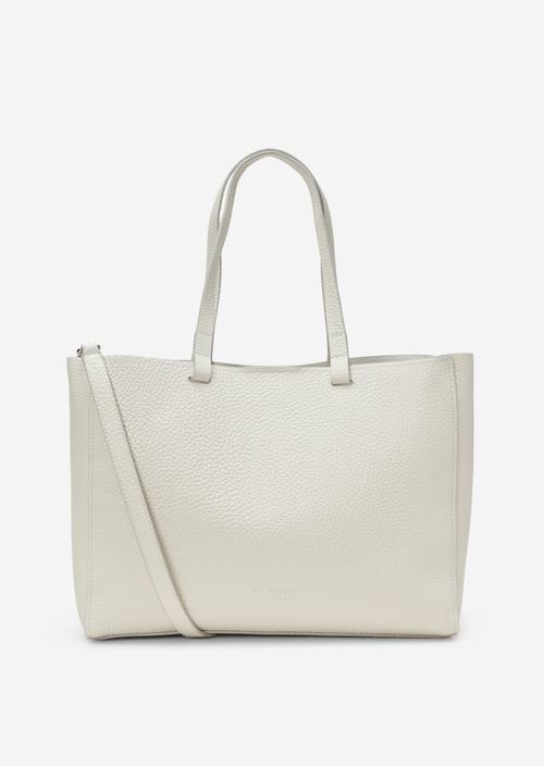 3-in-1 shopper medium made from grained cowhide - white | Shopper ...